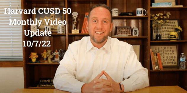 Dr. Tafoya's Monthly Video Update | Harvard CUSD 50